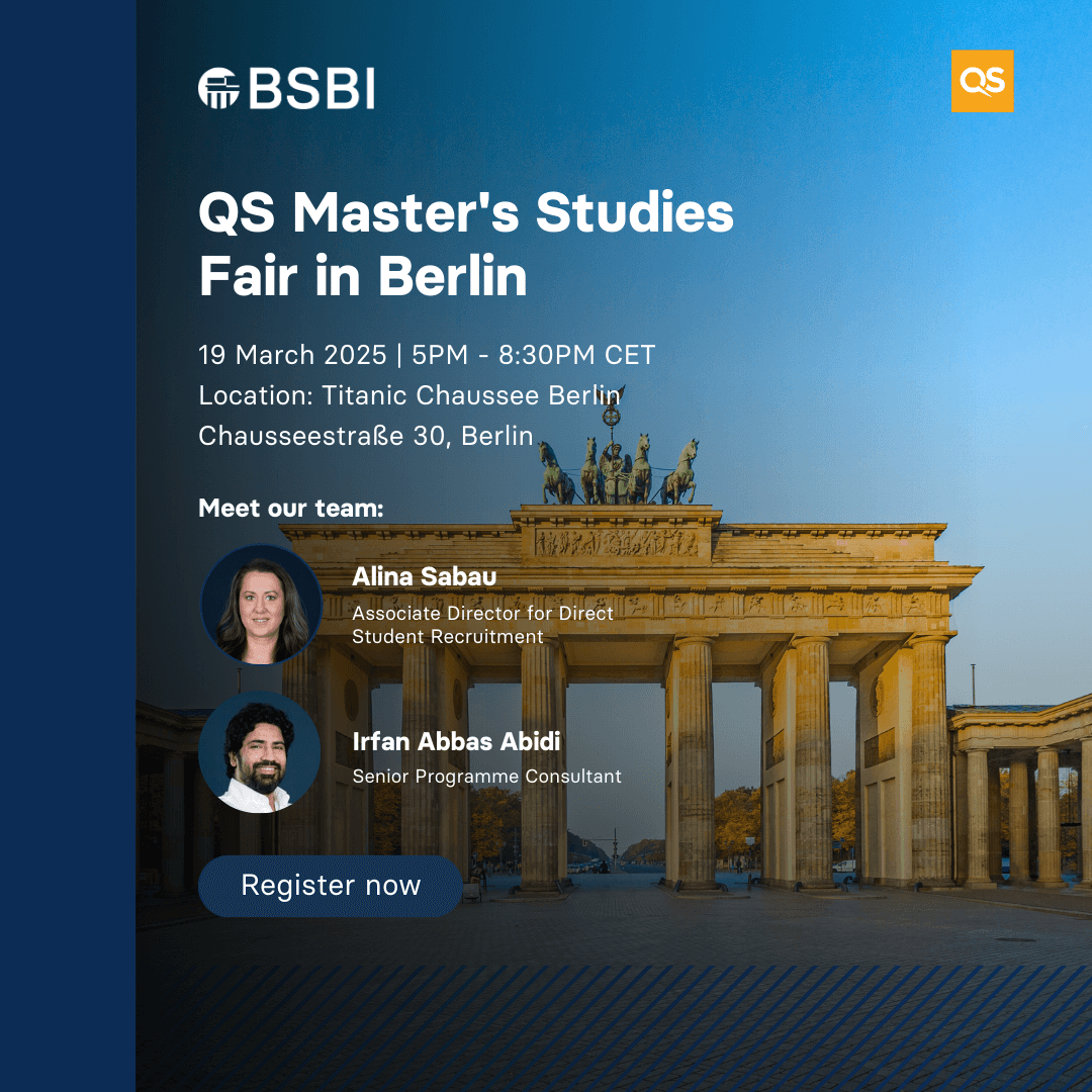 Meet the BSBI Team at the QS Master’s Studies Fair in Berlin! - BSBI